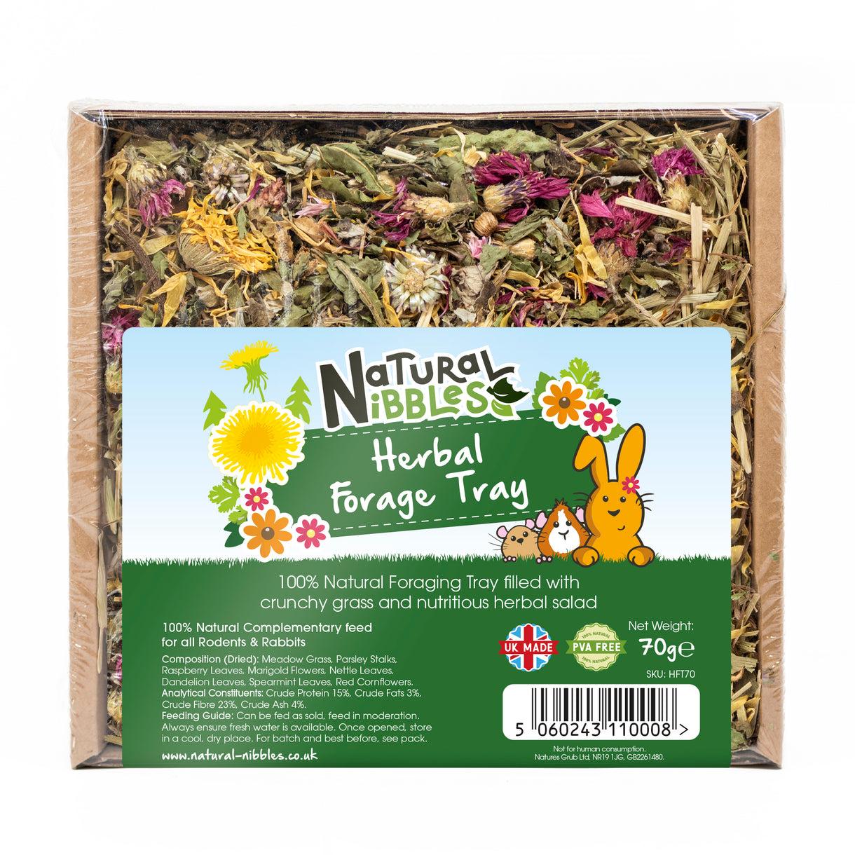Natural Nibbles Herbal Forage Tray 70g – Natures Grub Trade